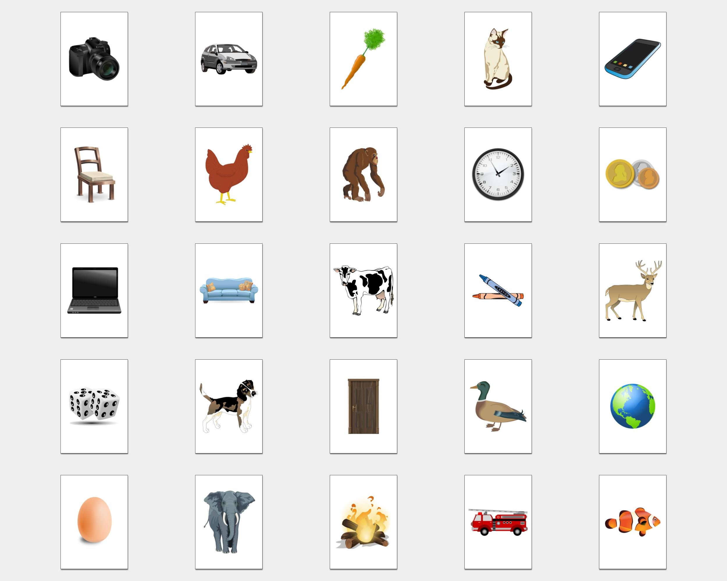 Unlabeled First Words Flashcards Set of 125 - Printable Flashcards ...