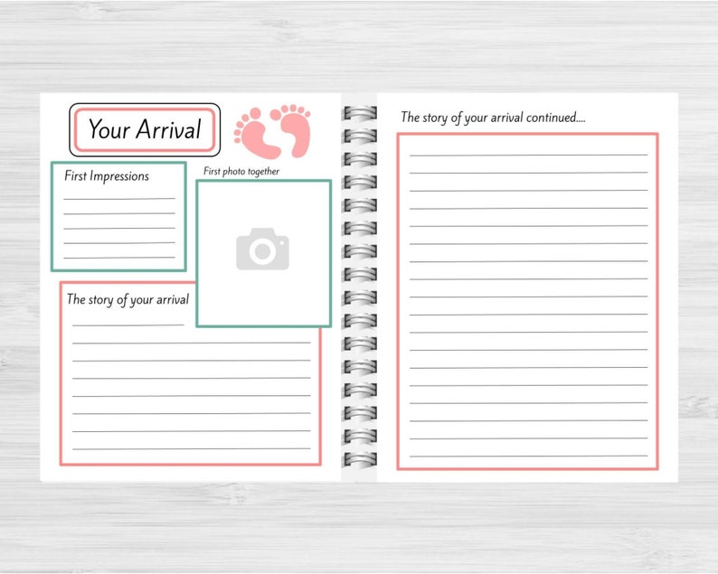 Printable Baby Memory Book Pages Pink - Instant Download 87 Pages - Etsy