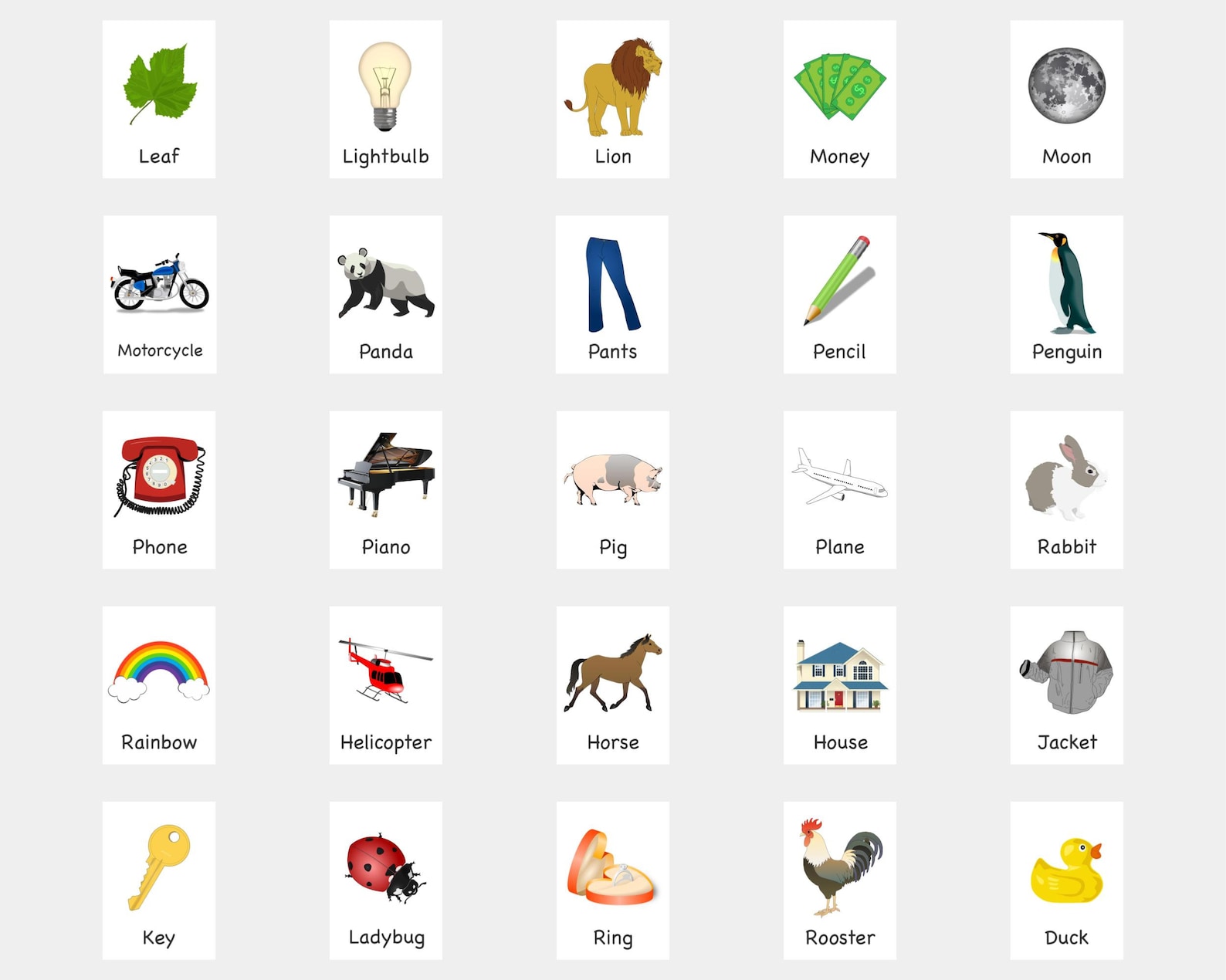 100 First Words Flashcards - Printable Flashcards - Learning for Babies ...