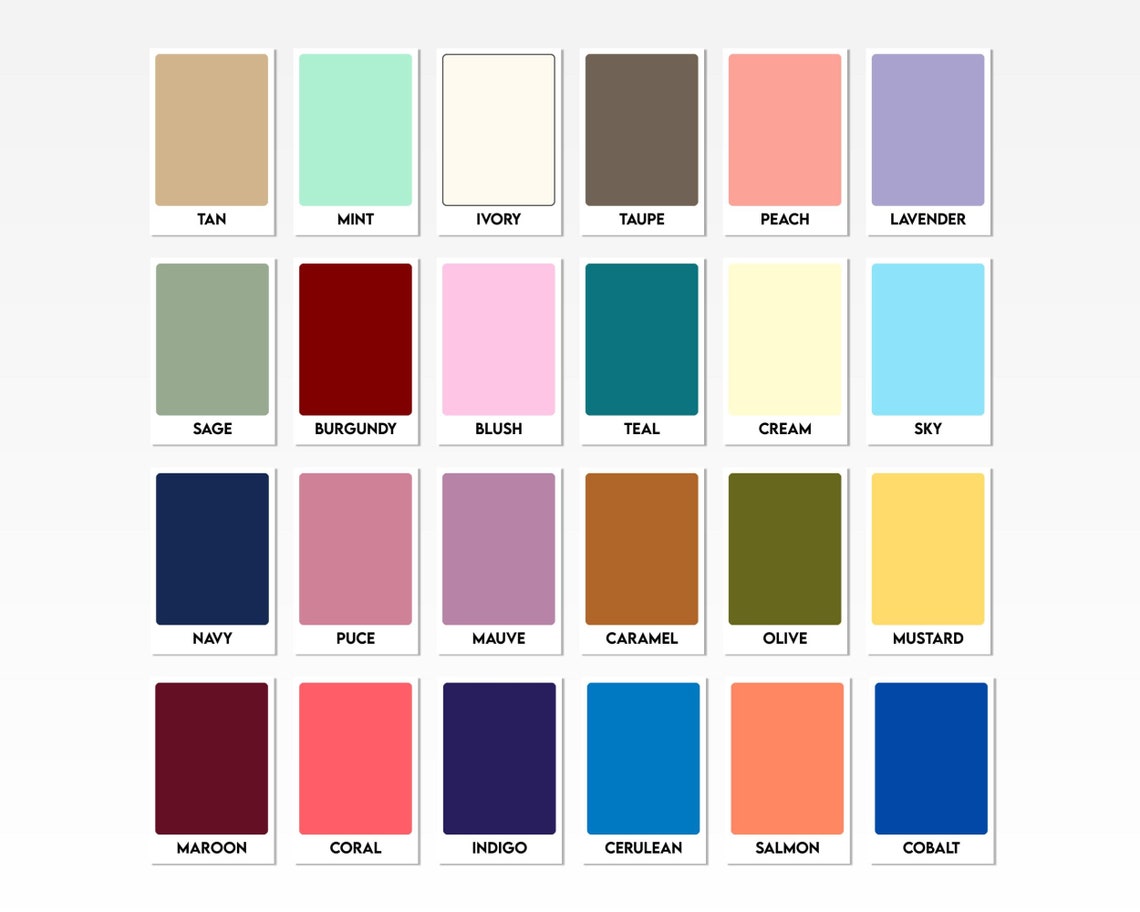 Simple Color Flashcards 48 Colors - Colour Flashcards - Printable for ...
