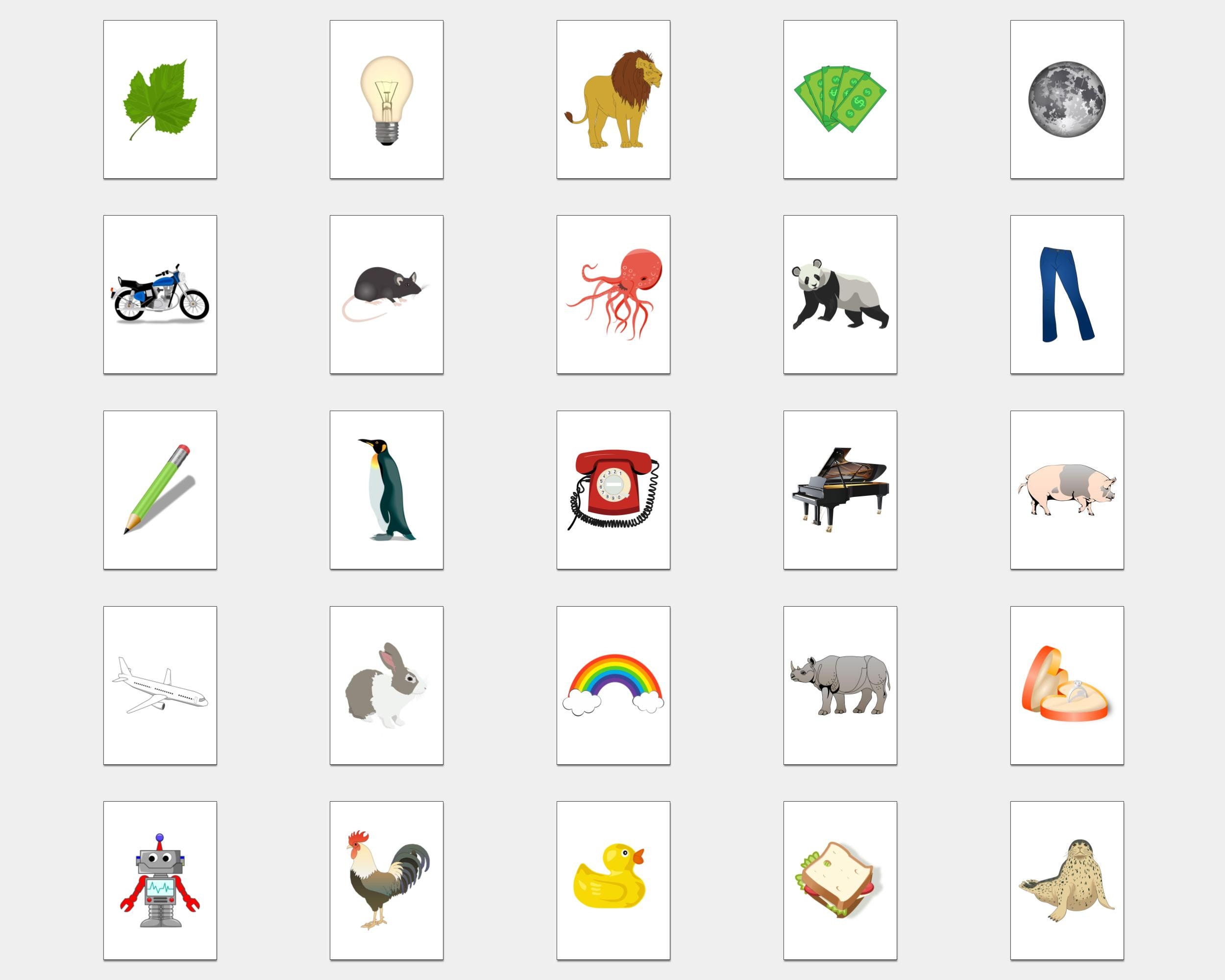 Unlabeled First Words Flashcards Set of 125 - Printable Flashcards ...