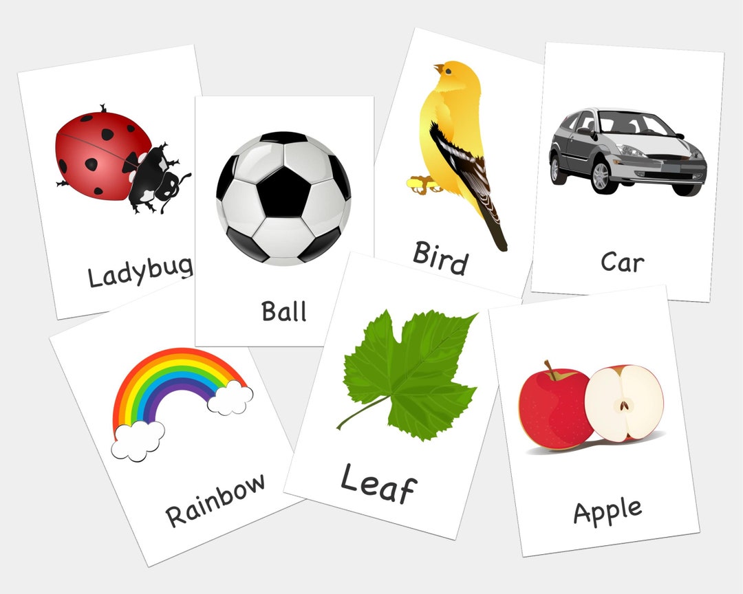 100 First Words Flashcards - Printable Flashcards - Learning for Babies ...