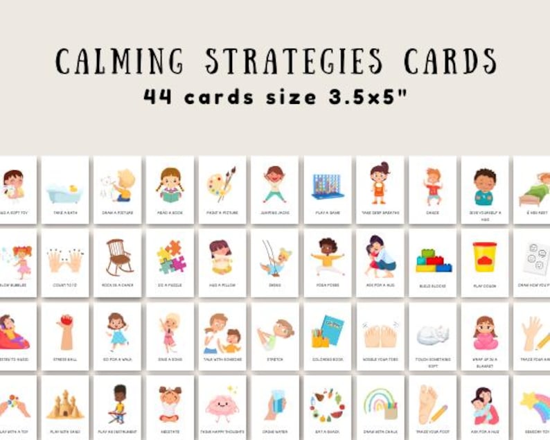 Calm Down Corner Flashcards, Calming Strategies, Calming Techniques ...