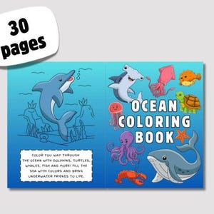 30 Printable Coloring Pages for Kids, Toddlers, Preschoolers, Ocean ...