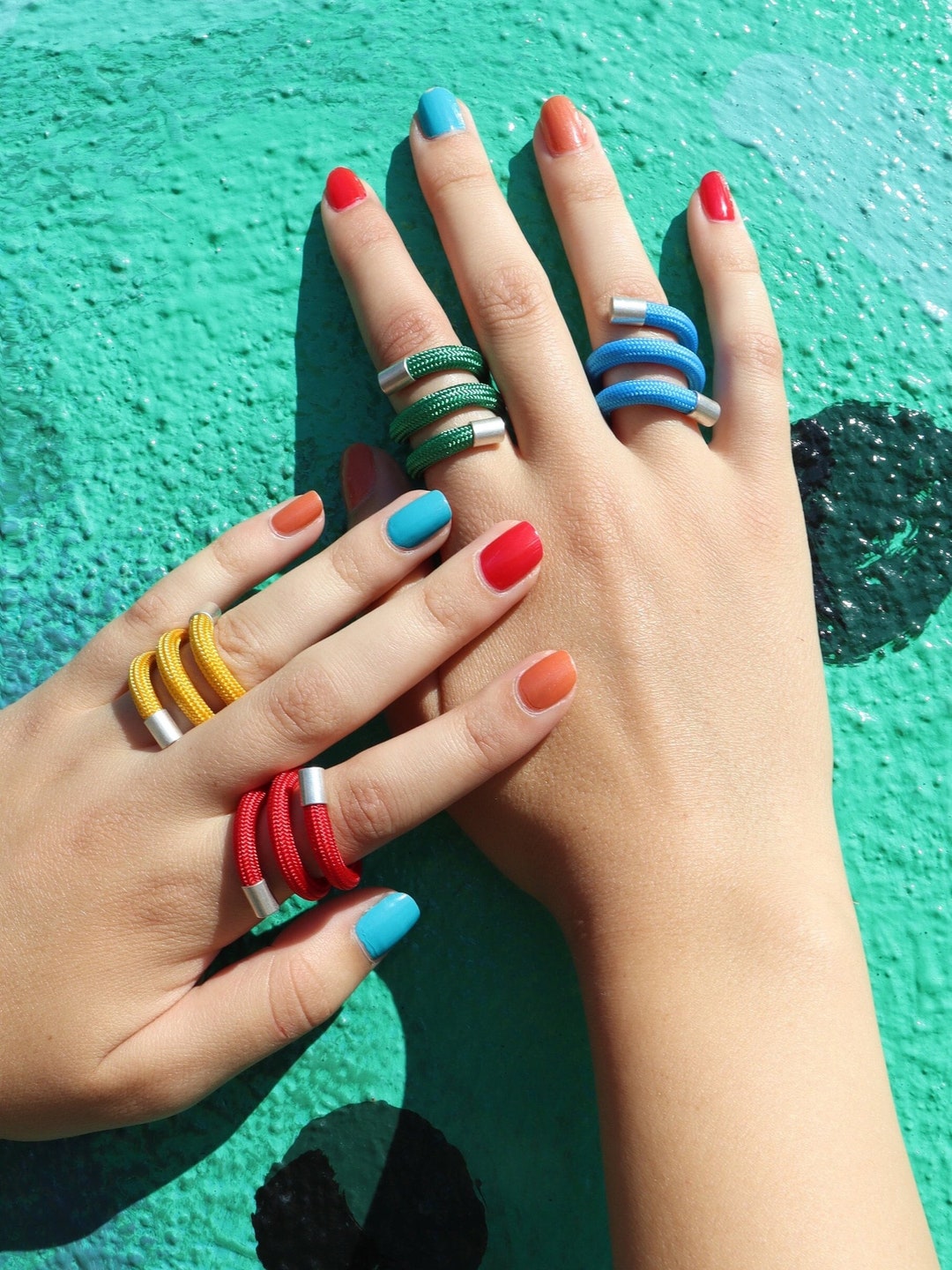 Twirl Ring One Size Fit All Adjustable Colorful Bold Minimalist Fun and ...