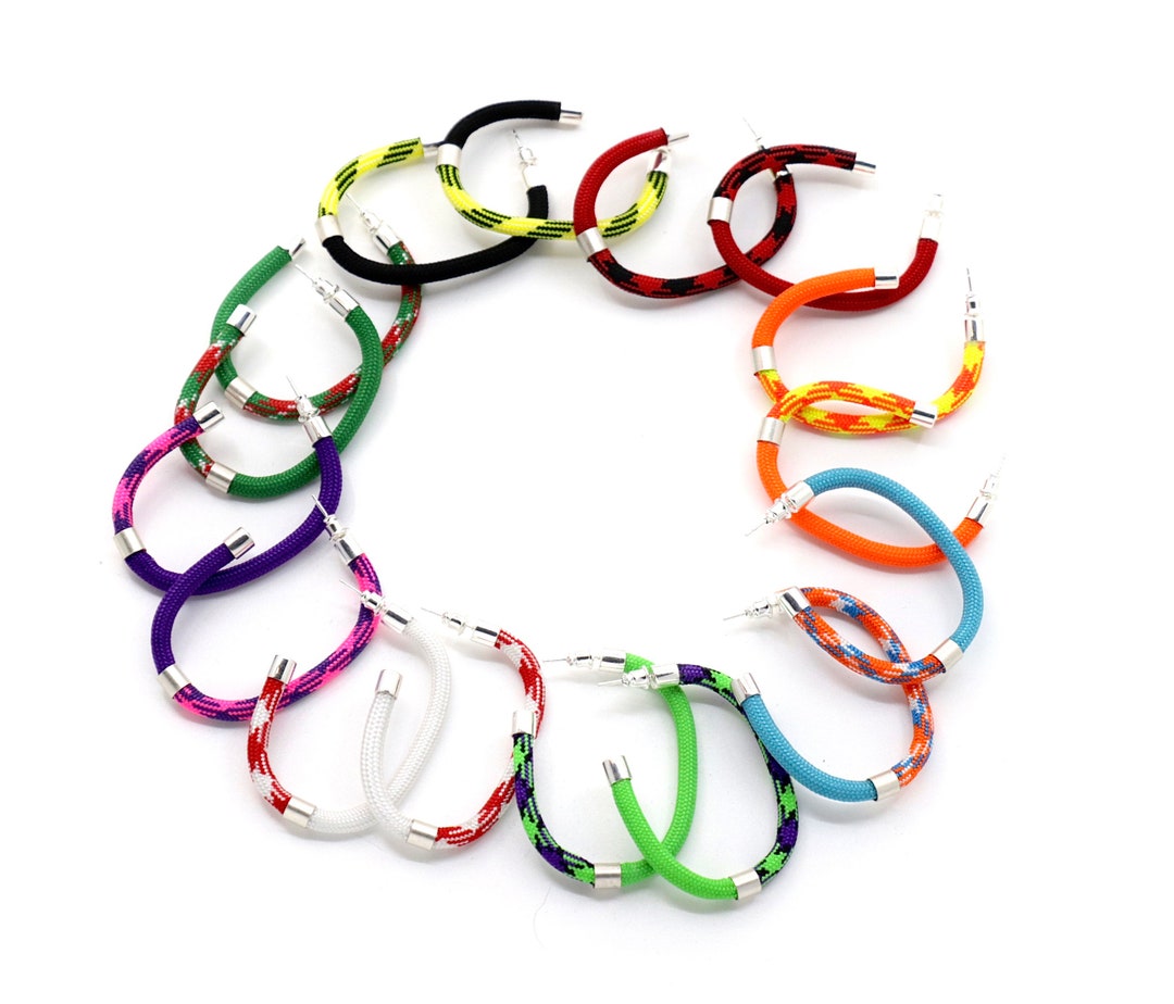 Plaid Oval Multi-color Earrings Sterling Silver Stud by Futurisnow ...