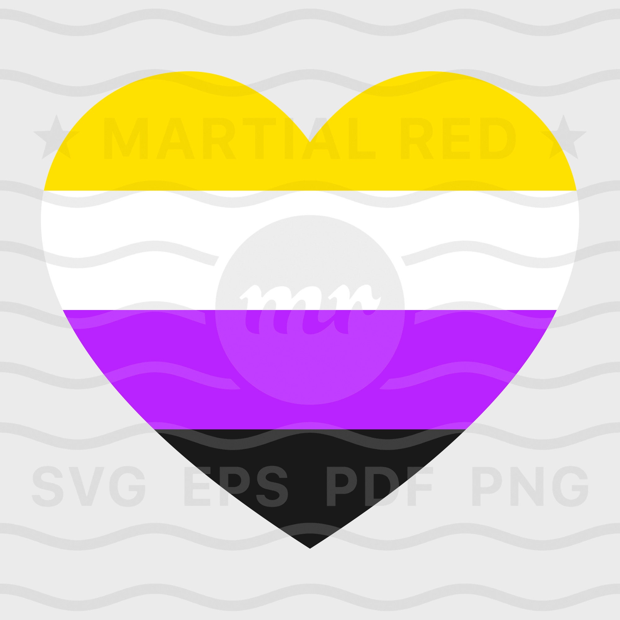Nonbinary Heart Svg, Non-binary Heart Svg, Genderqueer Love Svg, Enby ...