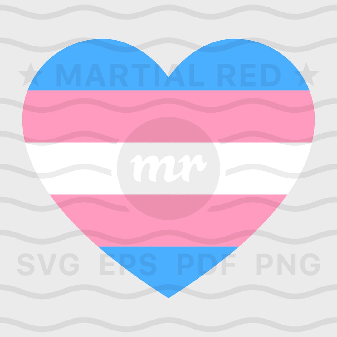 Trans Heart Svg, Transgender Heart Svg, Trans Love Svg, Support ...