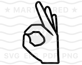 Ok Hand Sign. Svg Png Eps Dxf Cut Files. - Etsy