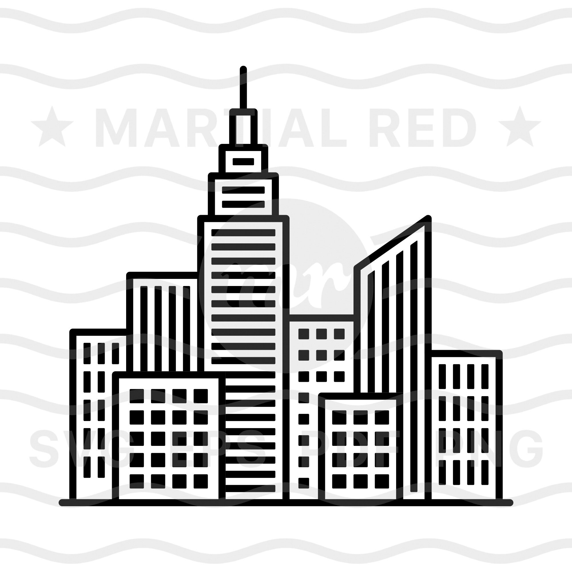 City Skyline Svg, City Svg, Buildings Svg, New York City Svg, Nyc Svg ...