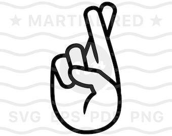Crossed Fingers Svg. Wish Me Luck Gesture. Vector Cut File for - Etsy