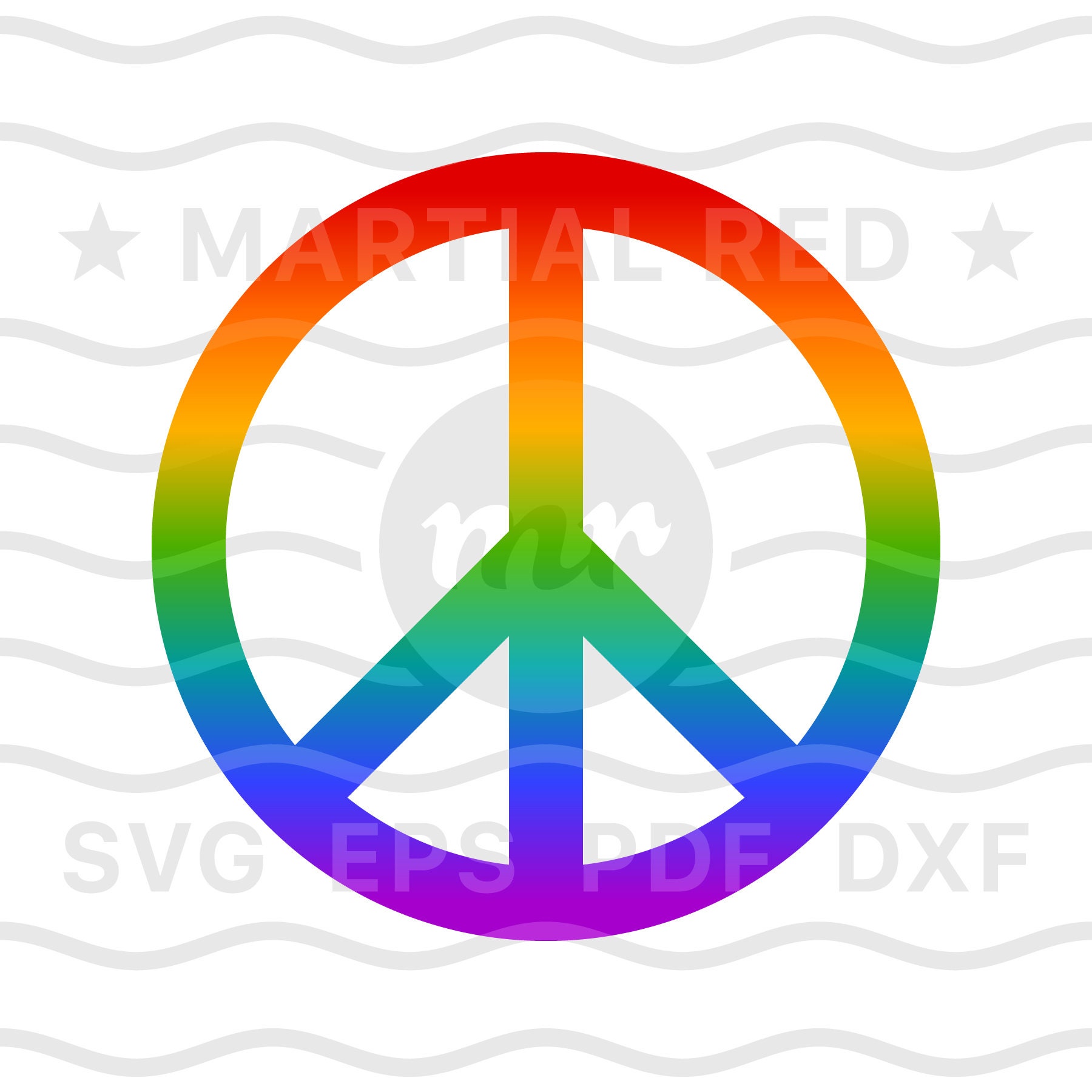 Rainbow Peace Sign Clip Art
