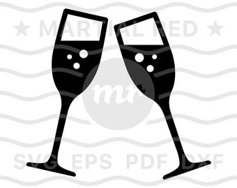 Toast Svg, Toasting Svg, Celebrate Svg, Celebration Svg, Champagne ...