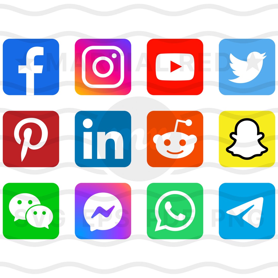 Social Media Svg, Social Media Icons, Social Network Svg, Social ...