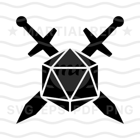 Dungeons and Dragon Svg D&D Svg D20 Dice Svg Swords - Etsy