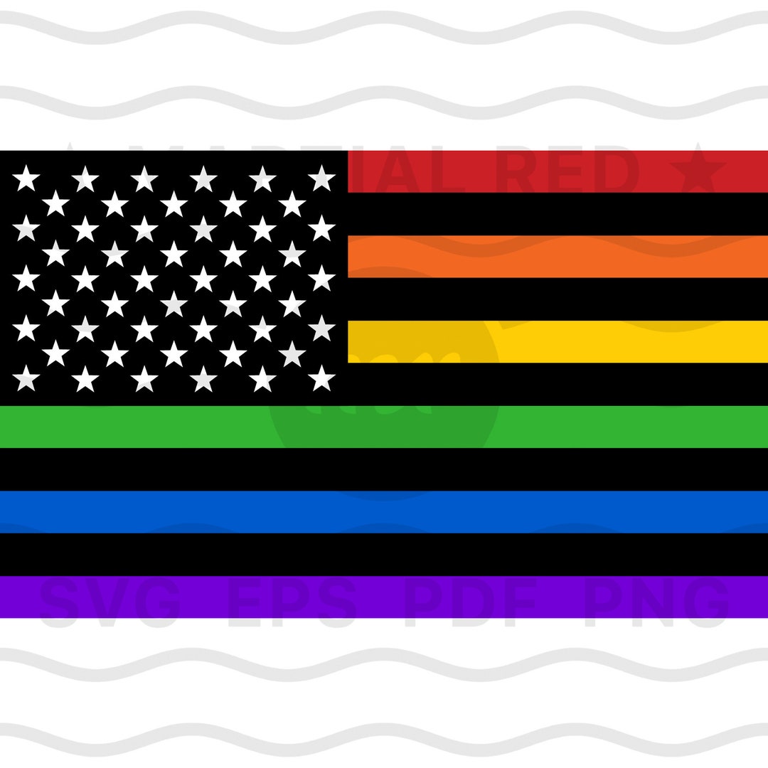 American Pride Rainbow Flag, US Rainbow Flag, LGBT, Lgbtq, USA, Banner ...