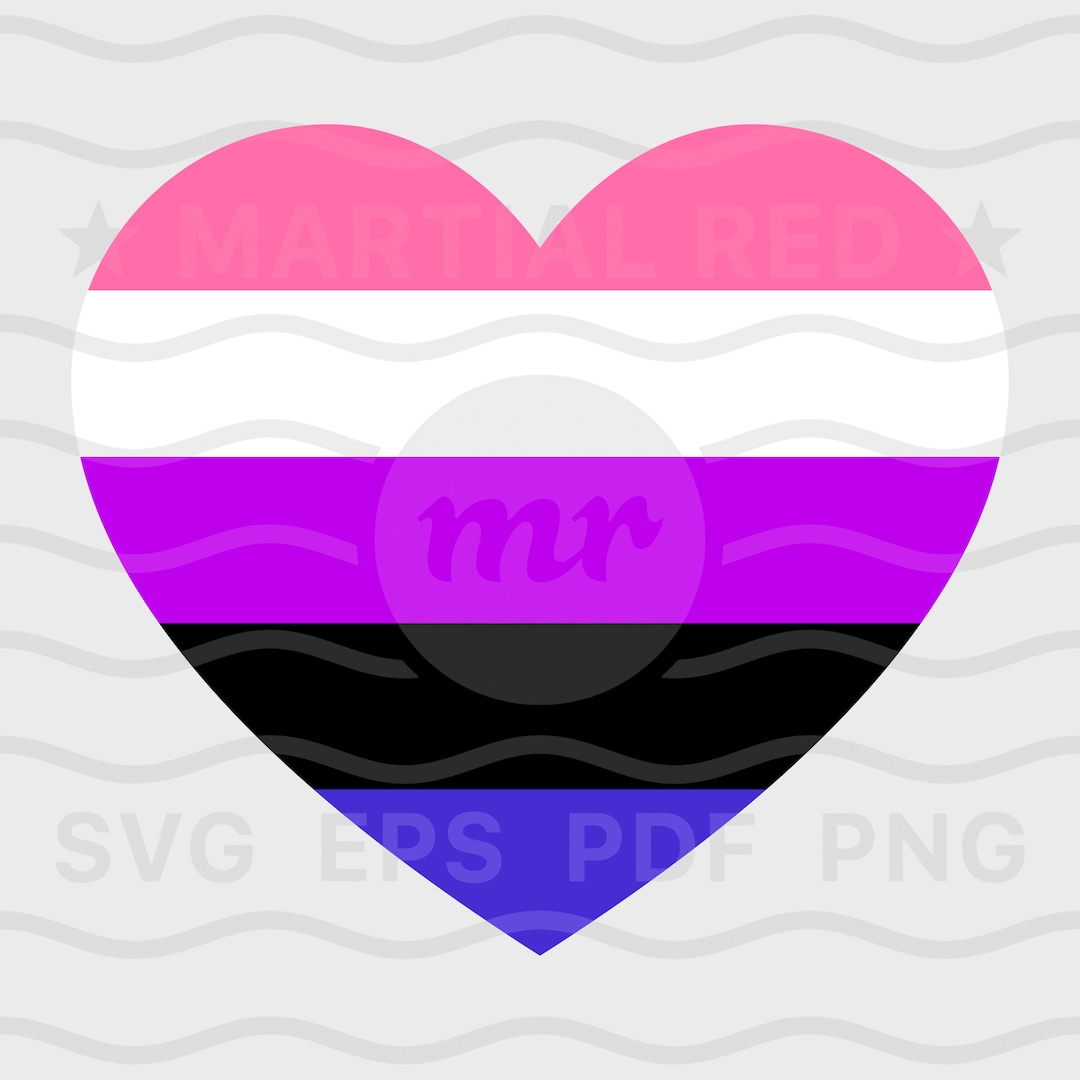 Genderfluid Heart Svg, Genderfluid Flag Svg, Gender Fluid Love Svg ...