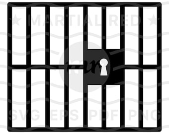 Prison Bars Svg Jail Bars Svg Jailed Imprisoned Black - Etsy