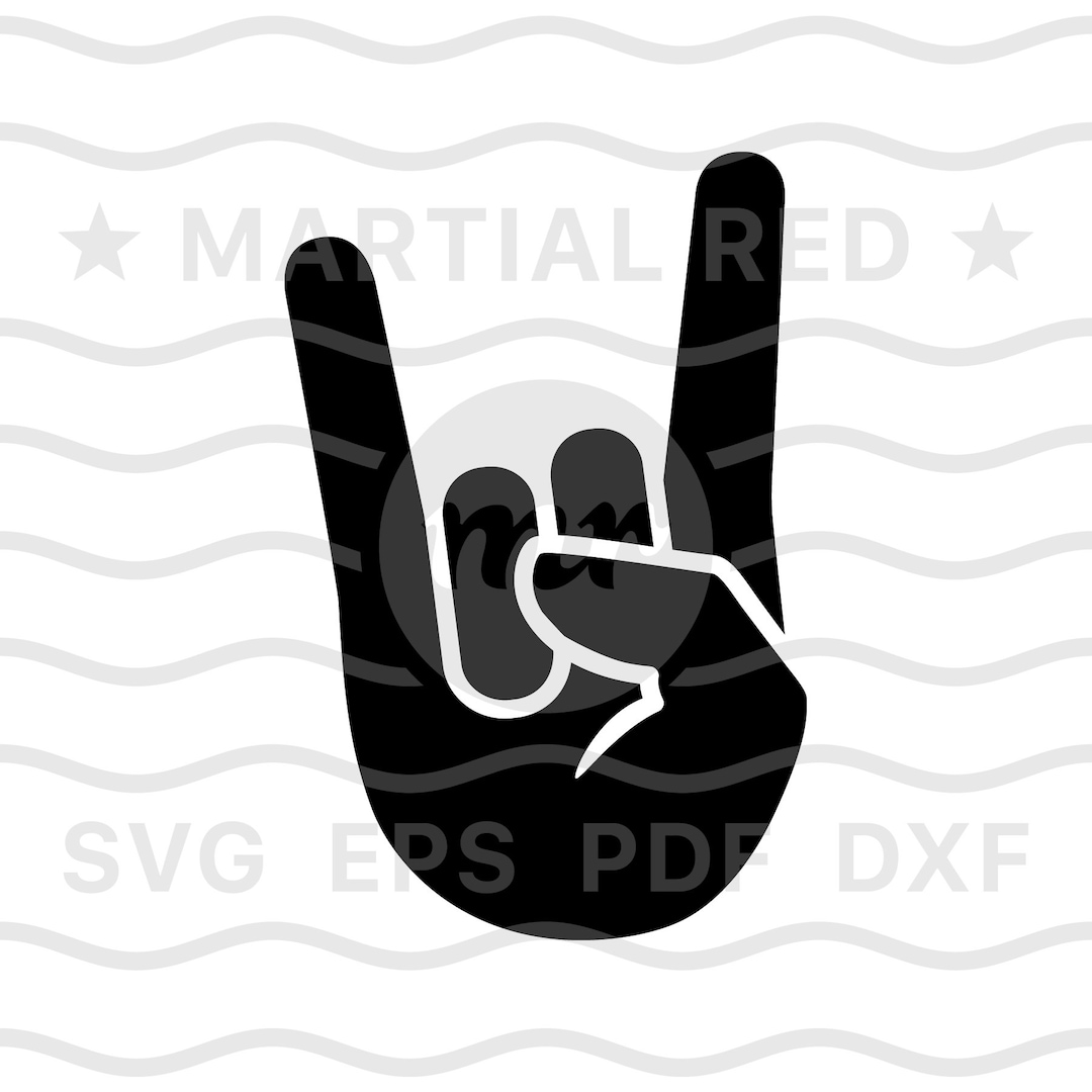 Rockin Svg, Sign of the Horns Svg, Heavy Metal Svg, Hand Horns Svg ...