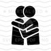 Hug Svg, Hugging Svg, Embrace Svg, Endearment, Fondness, Love, Kiss ...