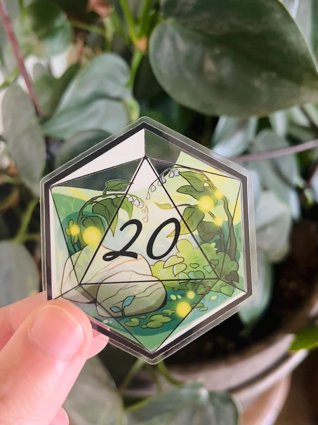 Dnd Druidic Dice Transparent Die-cut Sticker - Etsy