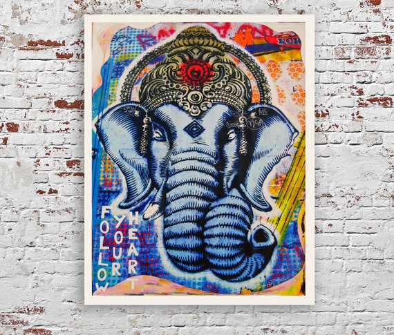Buddhist Elephant Art