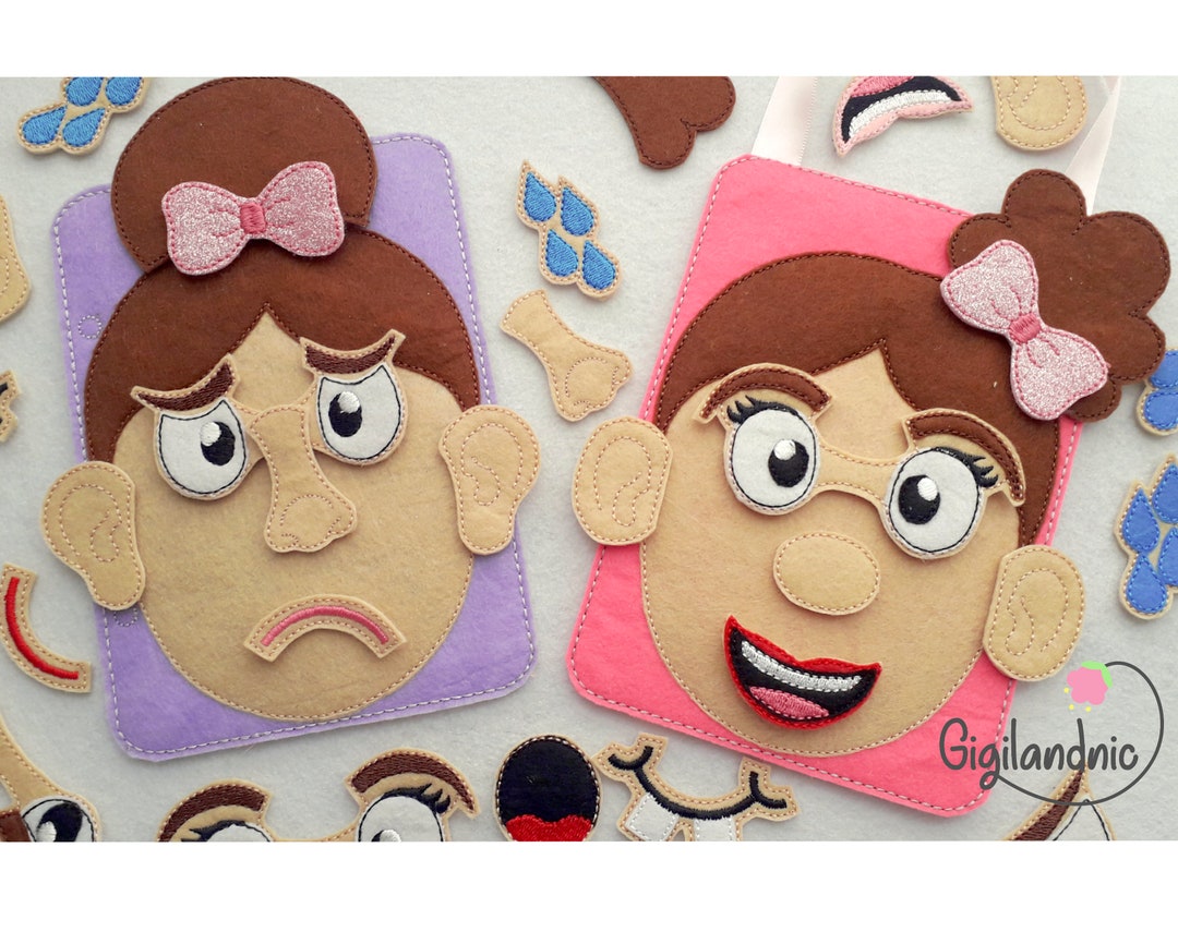 Emotions and Face Parts ITH Quiet Book - Quiet Book Pattern in the Hoop ...