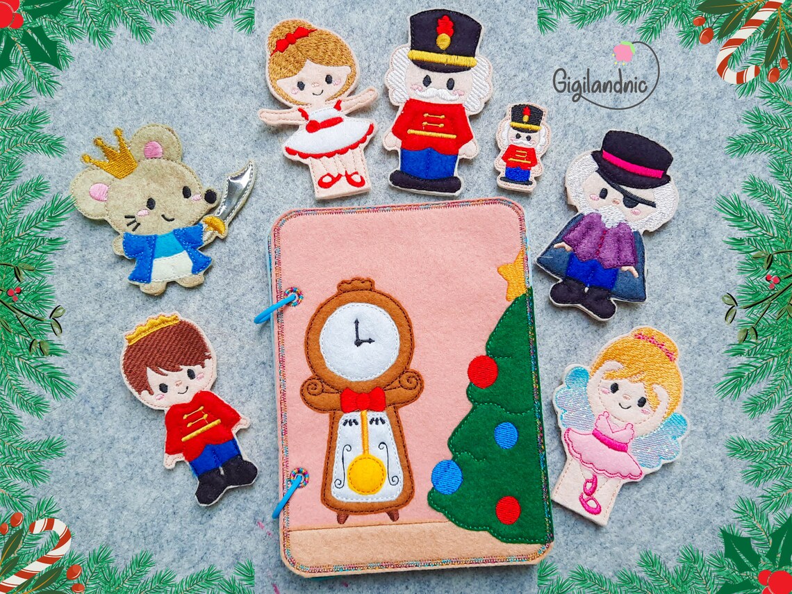 The Nutcracker – In-the-hoop Machine Embroidery Design. ITH Quiet Book ...
