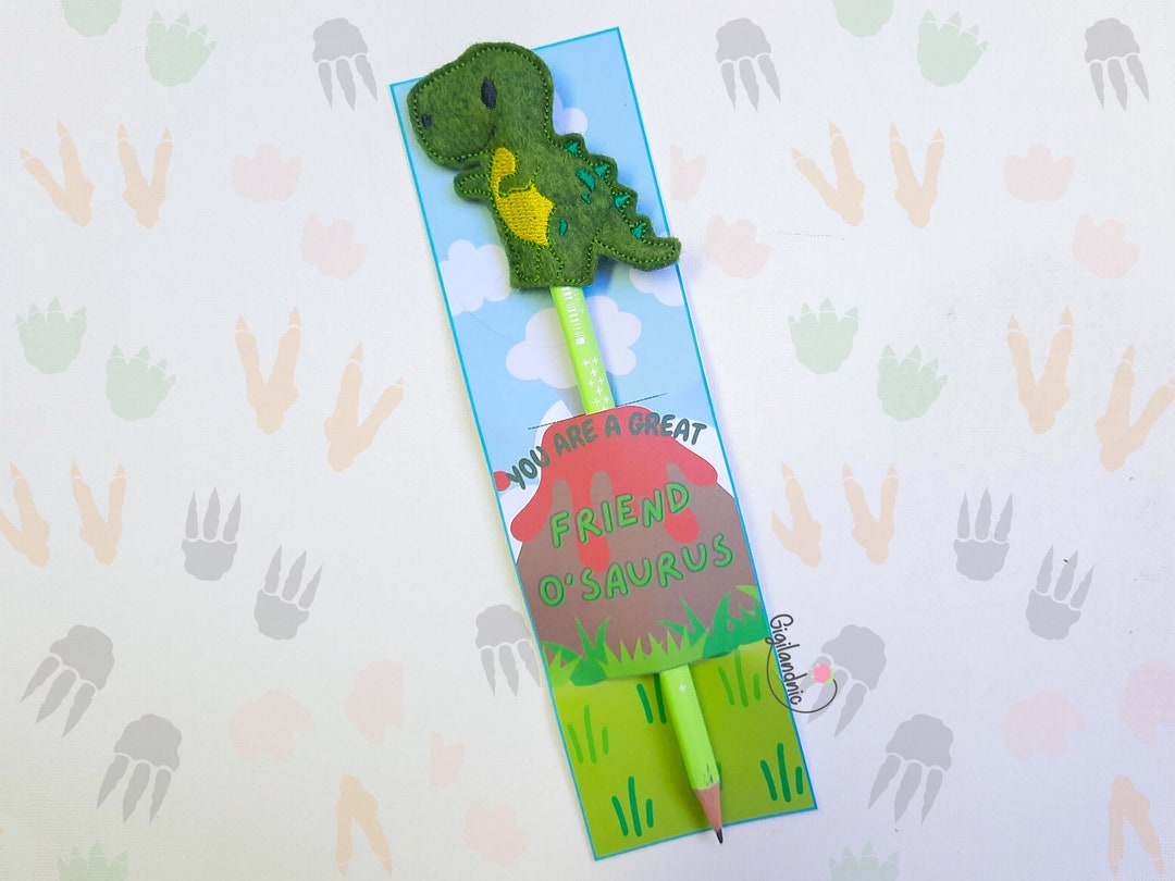 Cute Dino Pencil Topper - Digital File - ITH Unicorn Pencil Topper - Etsy