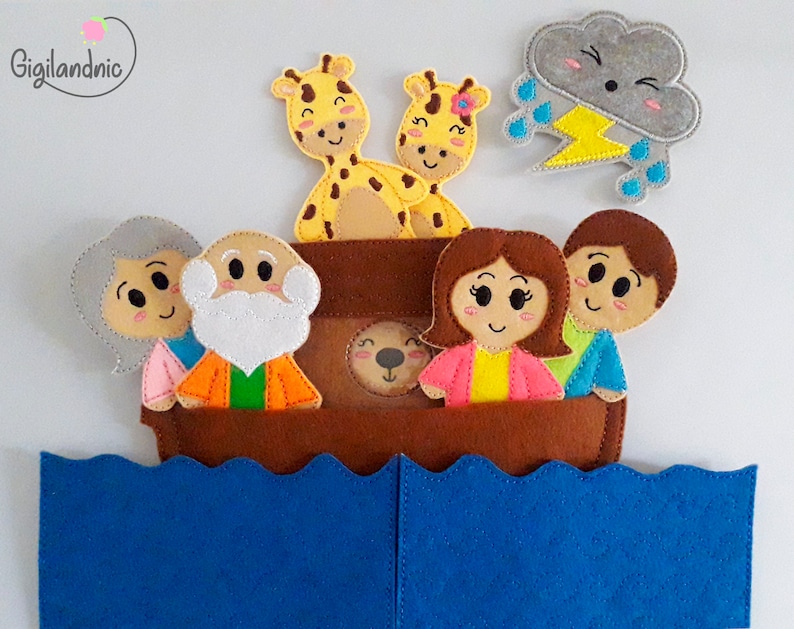Noah's Ark Finger Puppet - Quiet Book Pattern in the Hoop Machine ...