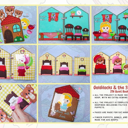 Goldilocks and the 3 Bears in the Hoop Machine Embroidery - Etsy