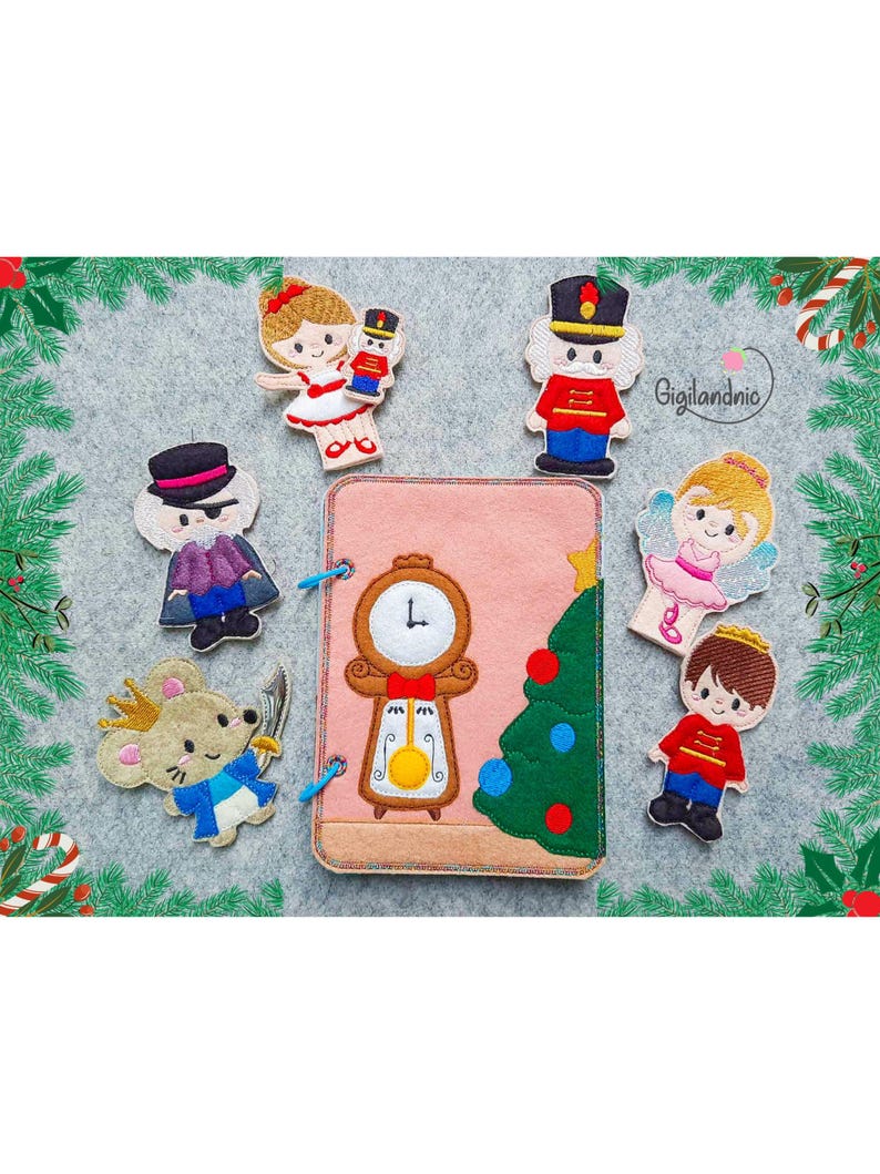 The Nutcracker – In-the-hoop Machine Embroidery Design. ITH Quiet Book ...