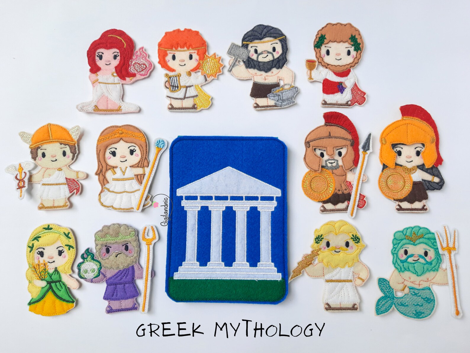Greek Mythology Finger Puppets in the Hoop Machine Embroidery | Etsy