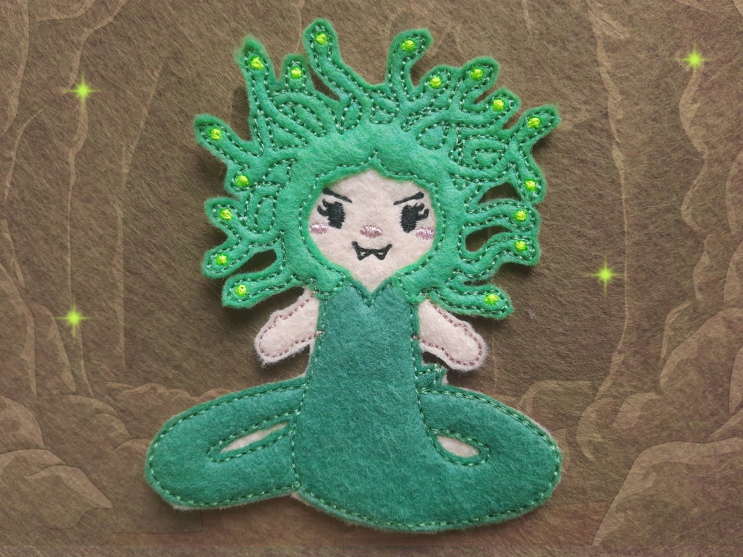 Medusafinger Puppet Ancient Greek ITH Finger Puppets Digital File - Etsy