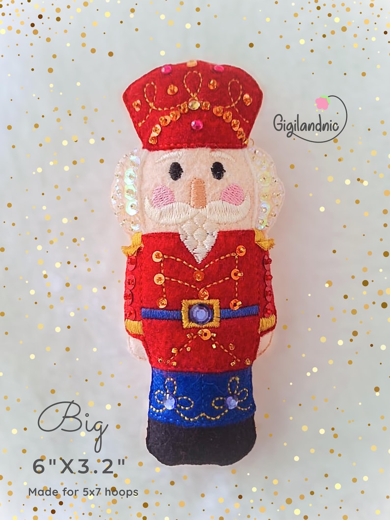 Nutcracker Ornament - ITH Embroidery Design - Digital File - Etsy