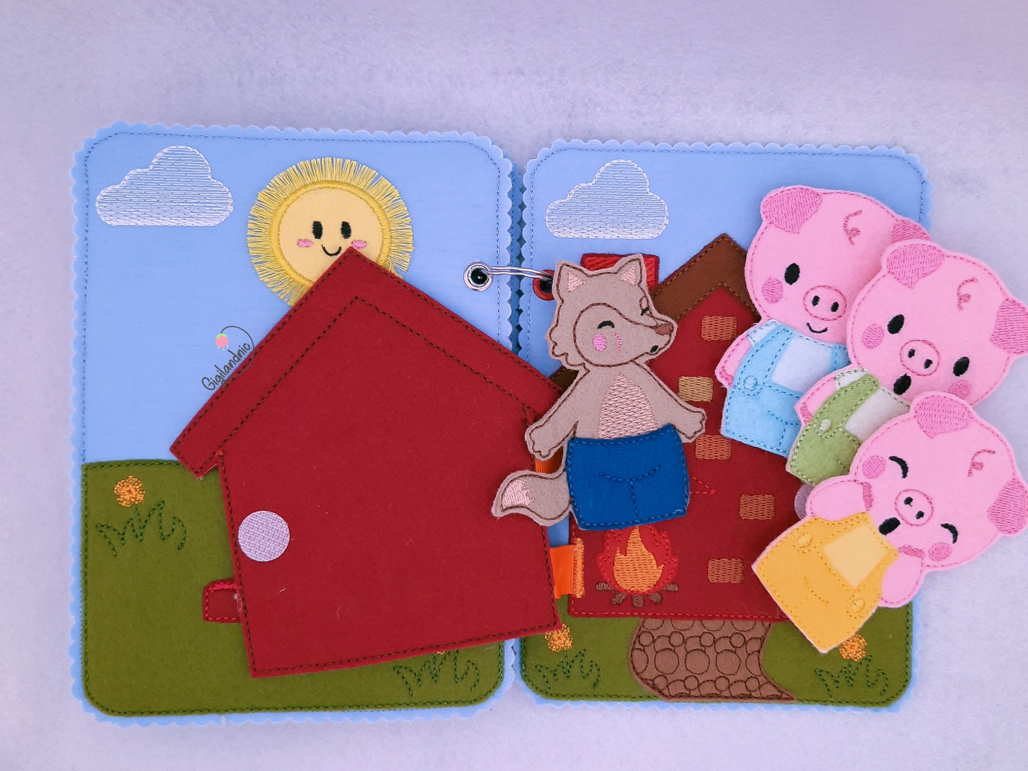 Three Little Pigs in the Hoop Machine Embroidery Design. ITH - Etsy ...