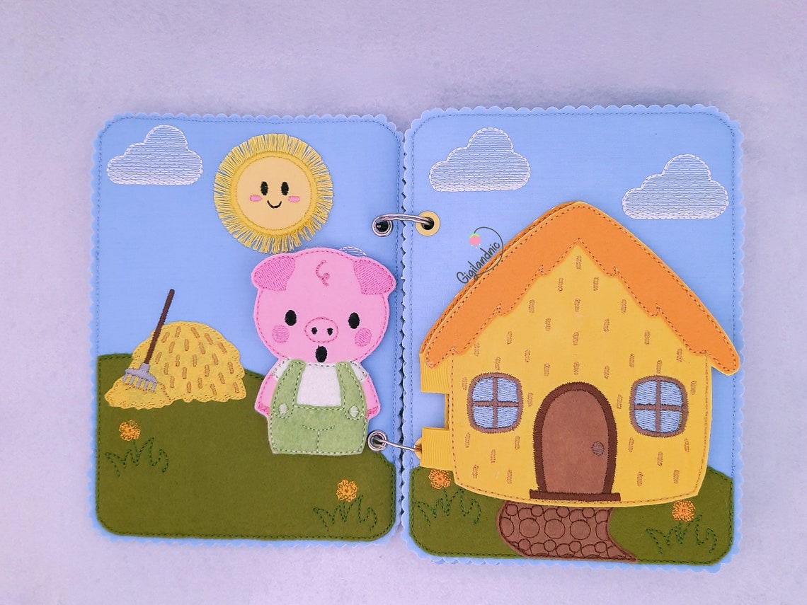 Three Little Pigs in the Hoop Machine Embroidery Design. ITH - Etsy ...