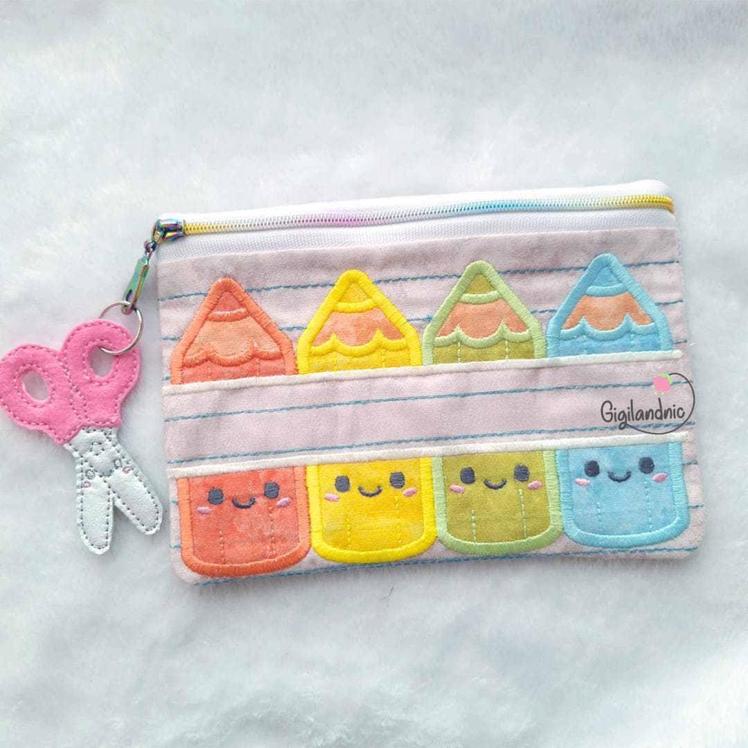 ITH Cute Pencil Case/ ITH Embroidery Design / Machine Embroidery ...