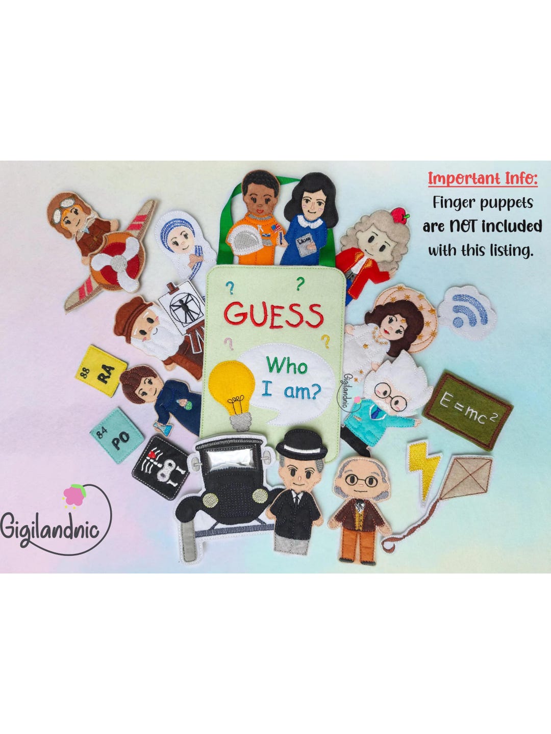 Guess Who I Am? Quiet Book Page- ITH Educational Toys- Digital File - Etsy