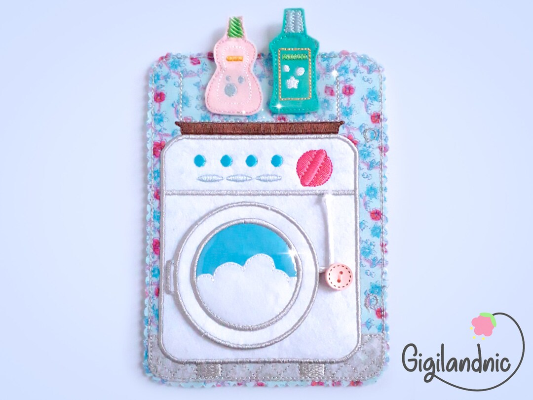 Laundry Room Busy Book Page. in the Hoop Embroidery Design. Machine ...