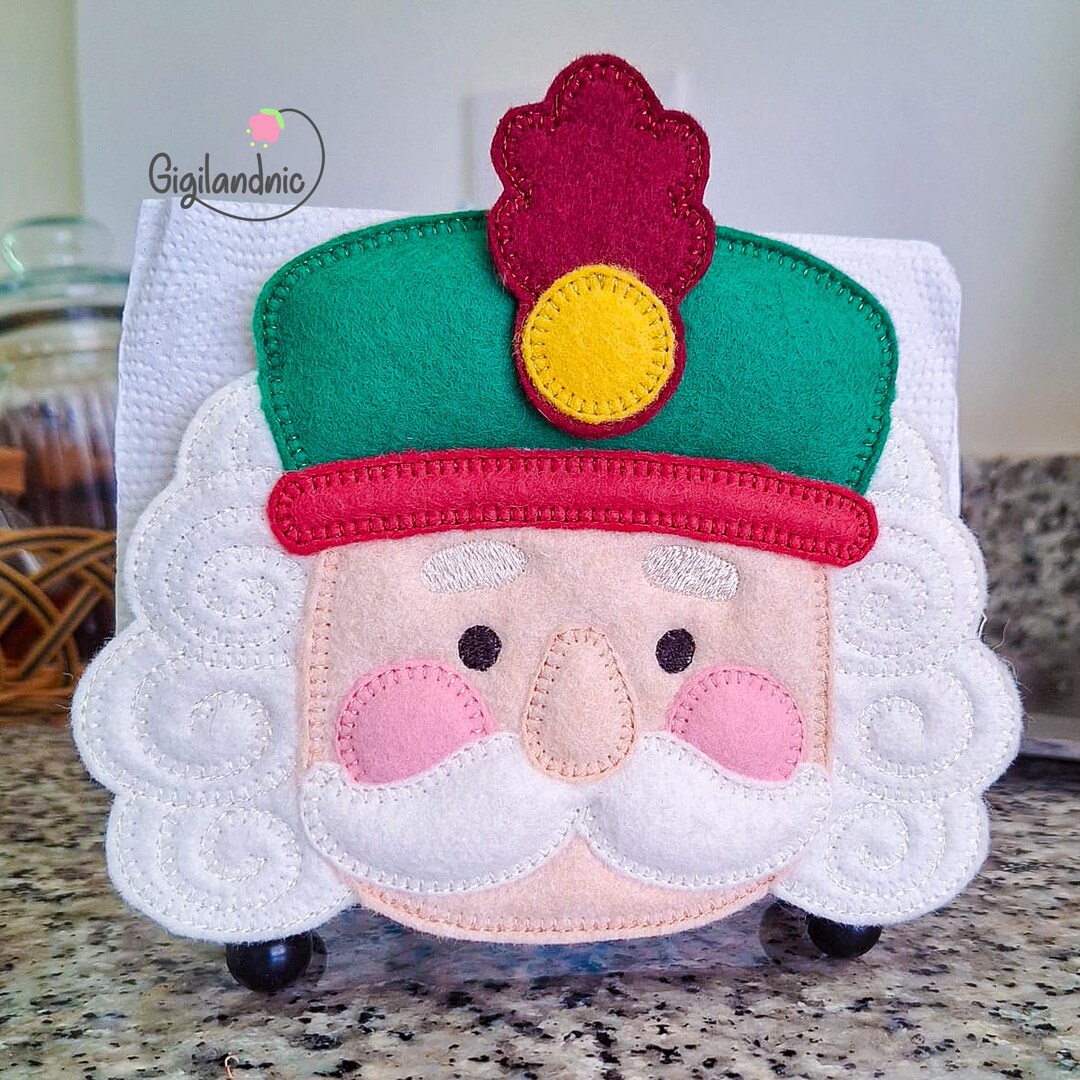 Nutcracker Napkin Holder Cover - ITH Embroidery Design - Digital File ...
