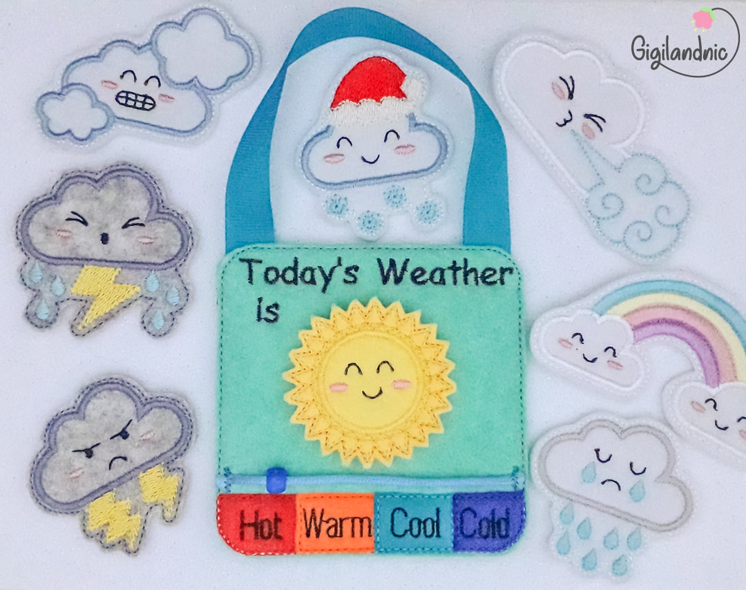 Today's Weather is - in the Hoop Machine Embroidery Design- 4x4 ...