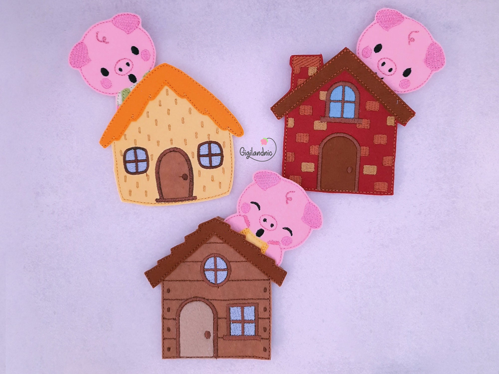 Three Little Pigs in the Hoop Machine Embroidery Design. ITH - Etsy ...