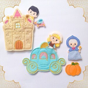 Cinderella Finger Puppet Set - ITH Embroidery Design - Digital Design ...