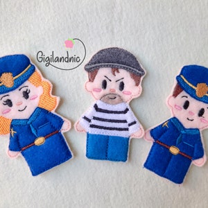 Police Finger Puppets and Quiet Book - ITH Finger Puppets- ITH Busy ...