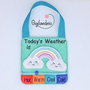 Today's Weather is - in the Hoop Machine Embroidery Design- 4x4 ...