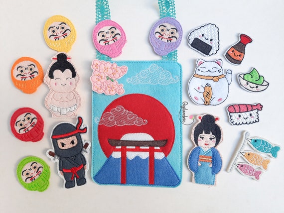 Japanese Culture Finger Puppets Digital File in the Hoop - Etsy