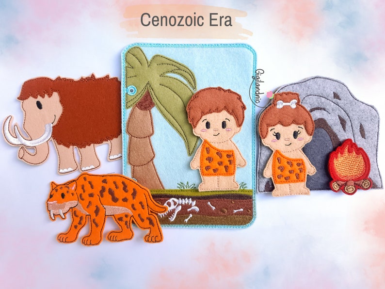 Cenozoic Era Quiet Book Page-in the Hoop Embroidery - Etsy