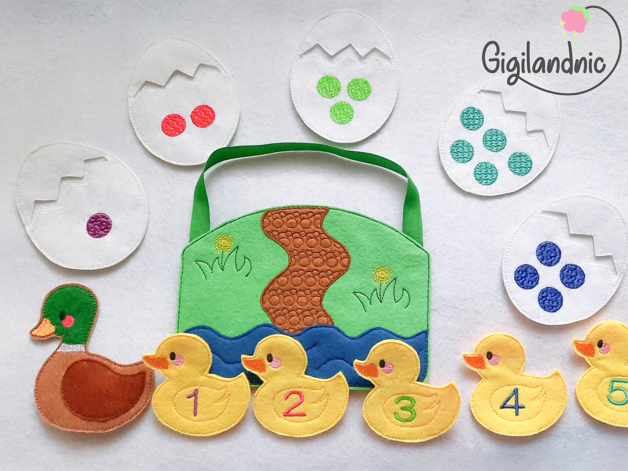 Five Little Ducks Finger Puppets ITH Finger Puppets-nursery - Etsy UK