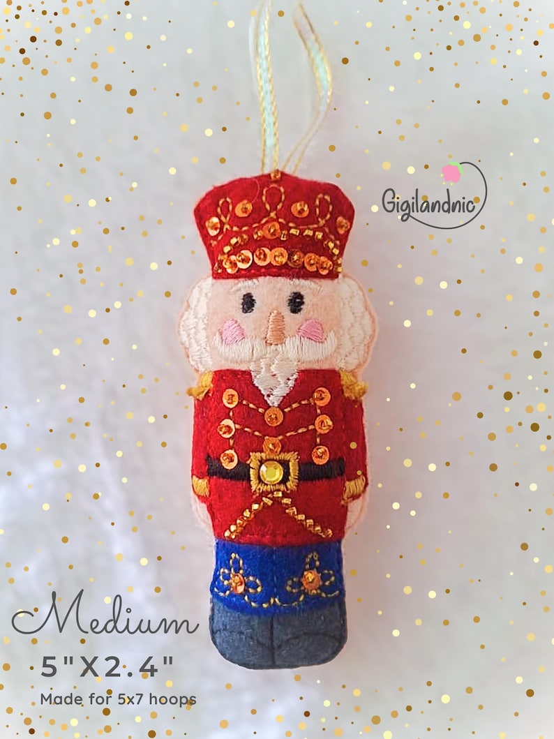 Nutcracker Ornament - ITH Embroidery Design - Digital File - Etsy